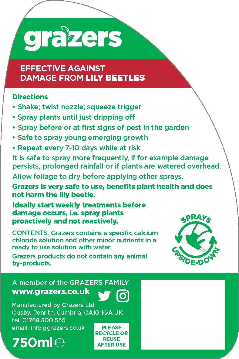 Grazers G4 RTU helps our plants to keep Red Lily Beetle away | Grazers